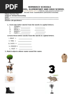 Primary 1 First Term Exam Questions | PDF | Plants