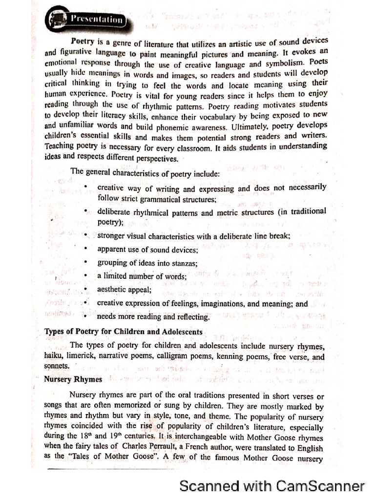 Types of Poetry | PDF