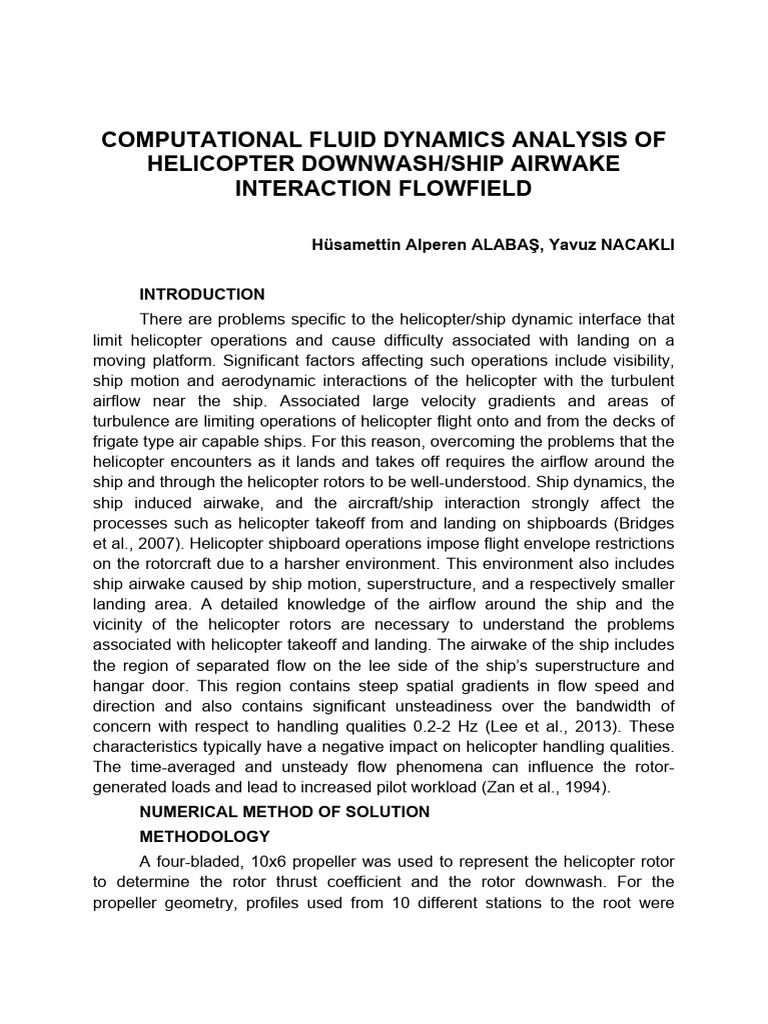 Computational Fluid Dynamics Analysis of Helicopter DownwashShip Airwake Interaction Flowfield ...