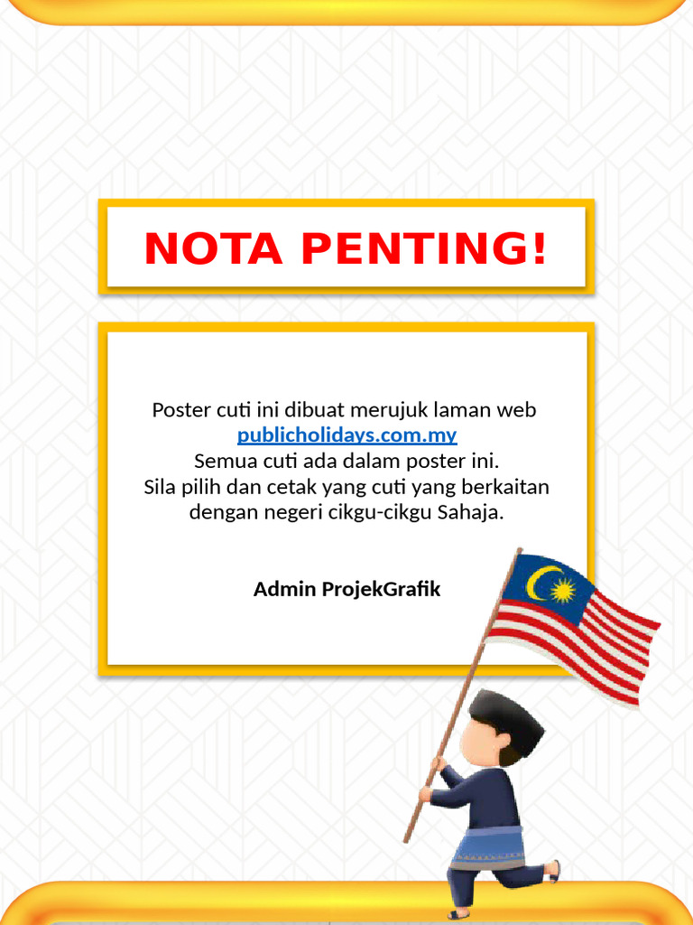 6) Poster Cuti Perayaan | PDF