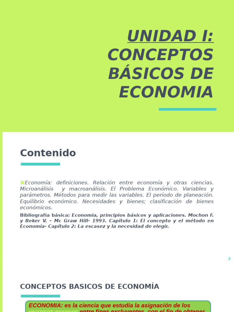 Ut1-Conceptos Basicos | PDF | Ciencias económicas | Bienes
