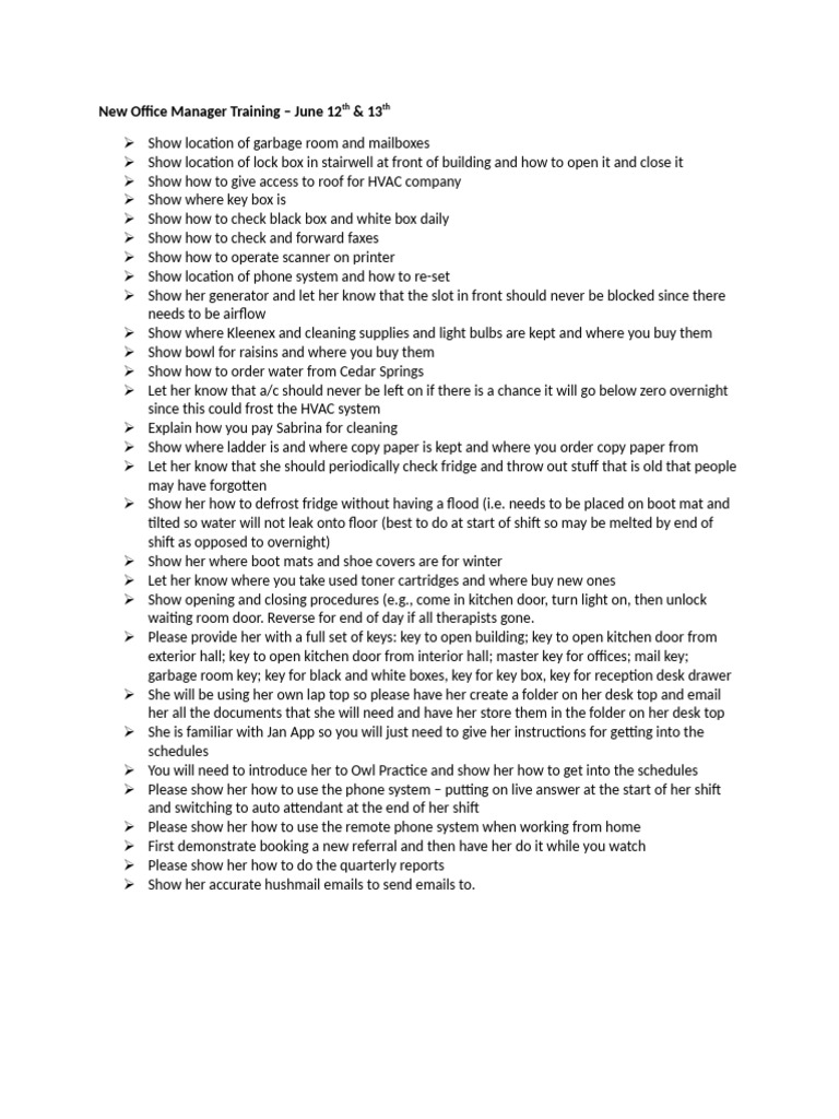 New Office Manager Training[4803] | PDF