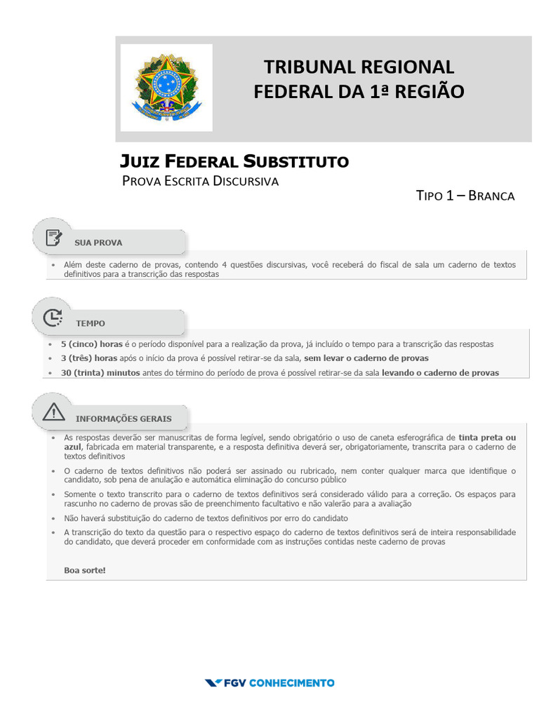 trf1-2023-juiz-substituto-prova-escrita-discursiva | PDF