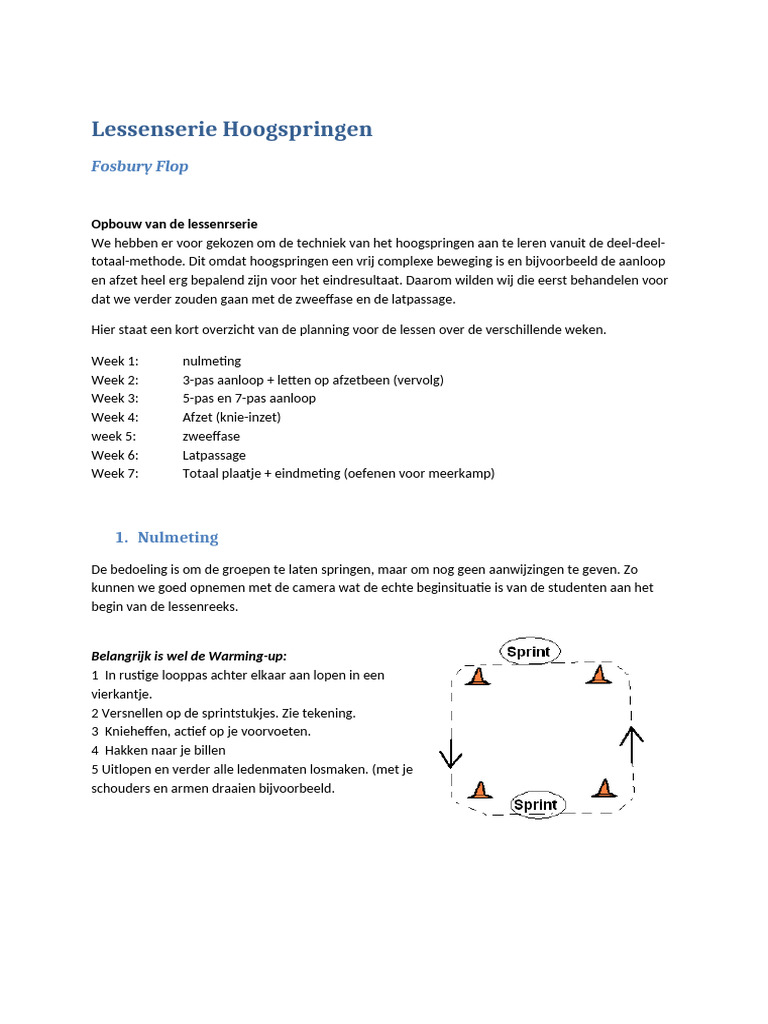 Hoogspringen Lessenreeks | PDF