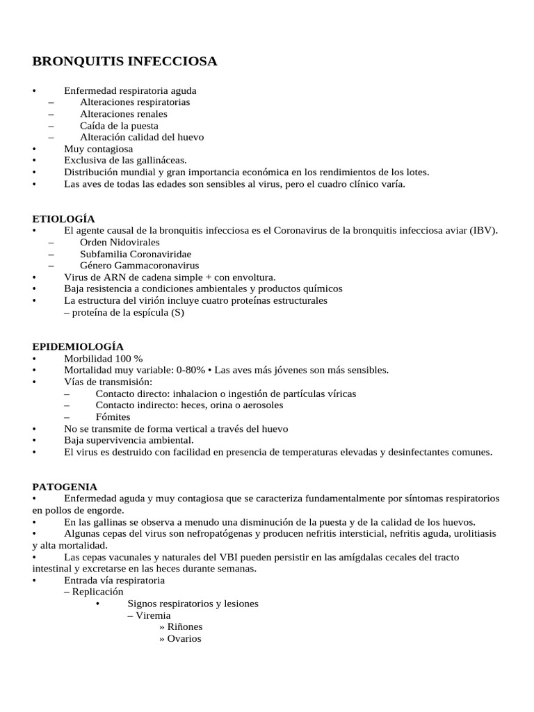 bronquitis aviar | PDF | Virus | Microbiología