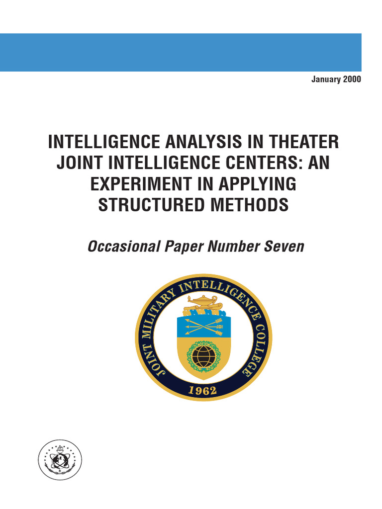 Intelligence Analysis in Theater Joint I | PDF | Intelligence Analysis | Methodology