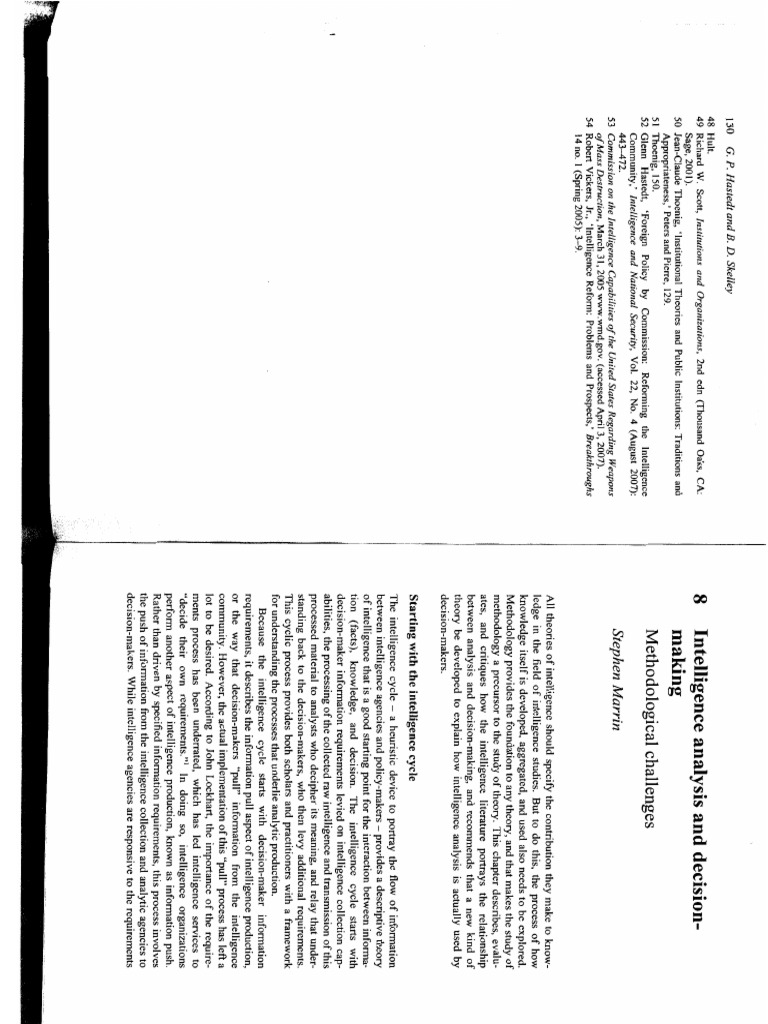 Intelligence Analysis And Decisionmaking Pdf 4626