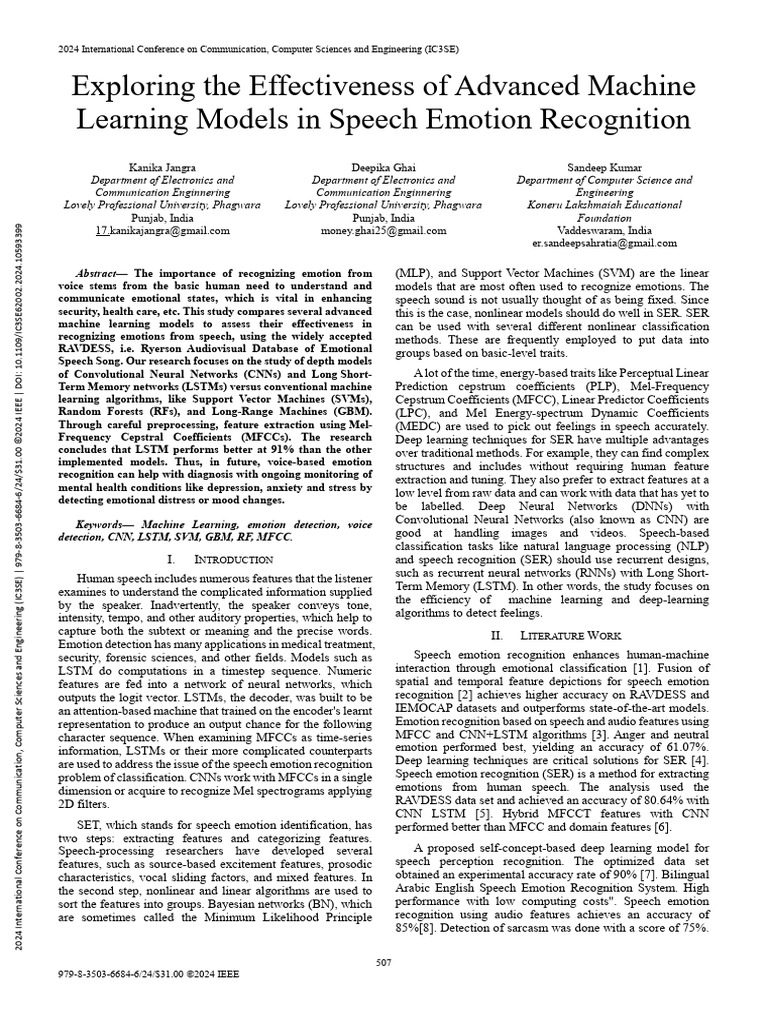 Exploring the Effectiveness of Advanced Machine Learning Models in ...