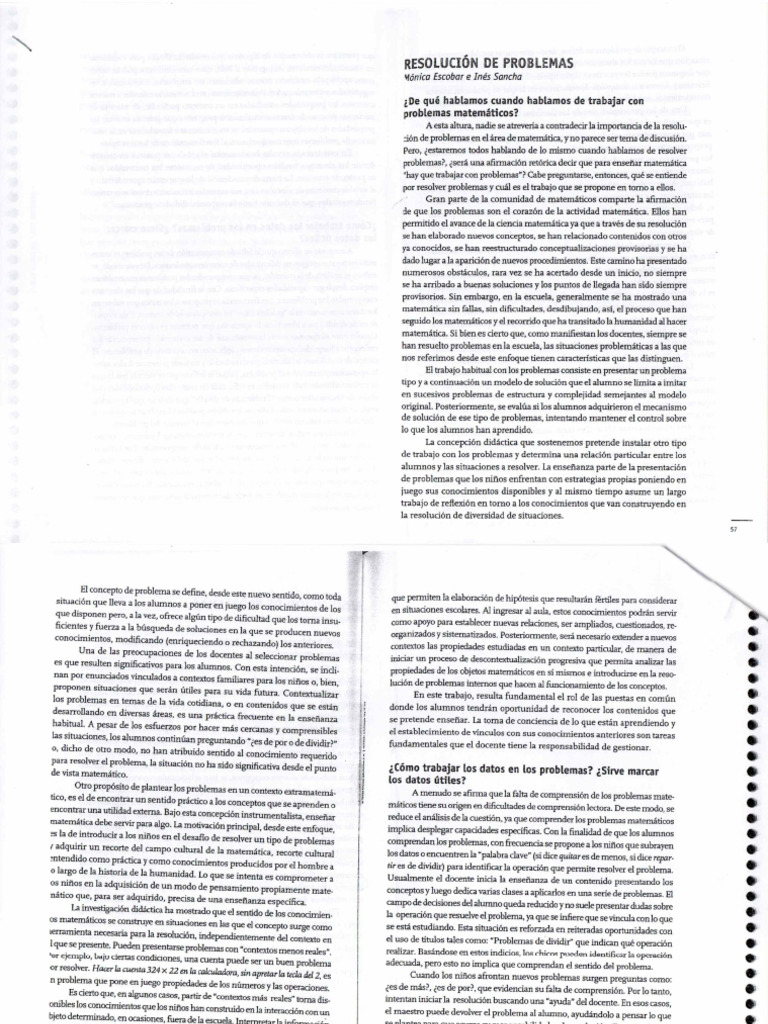 Resol. de Prob. - Escobar - Sancha | PDF