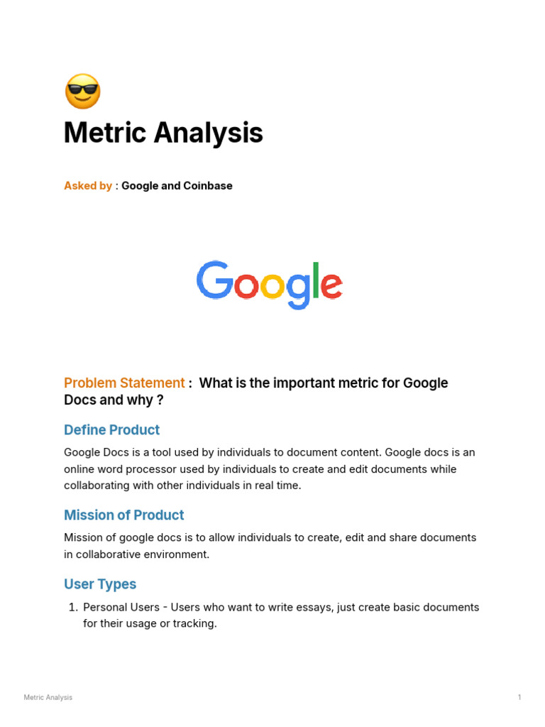 Google Metric Analysis 1742448826 | PDF | Software | Computing