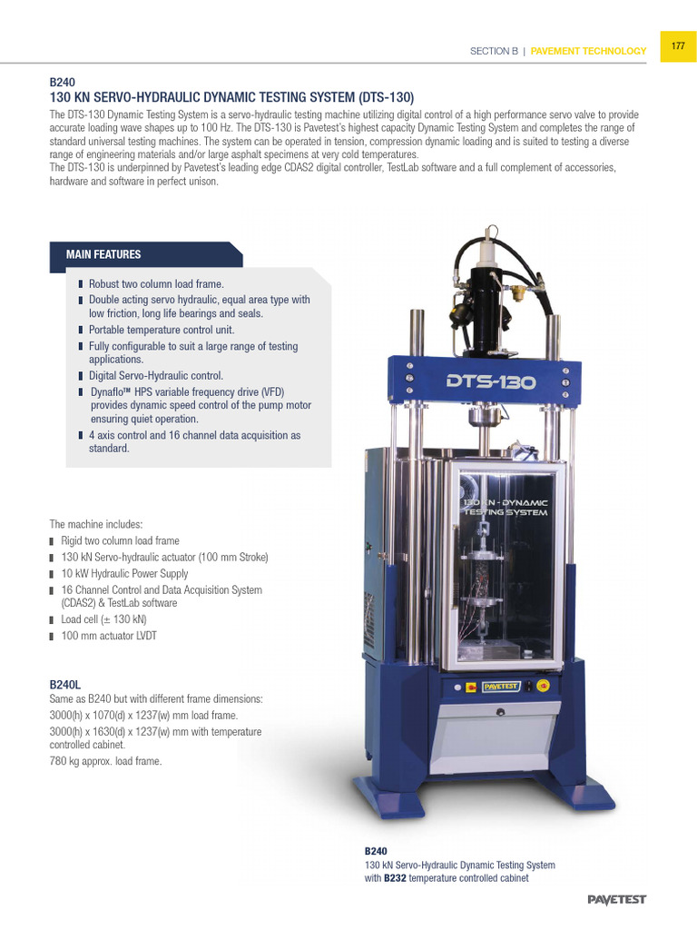 130 kN Dynamic Testing System Overview | PDF | Bending | Fracture