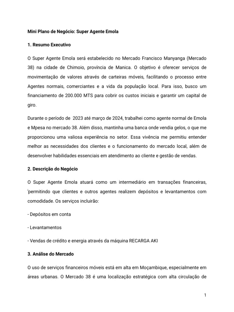 Plano Super Agente Justino | PDF | Mercado (economia) | Juros