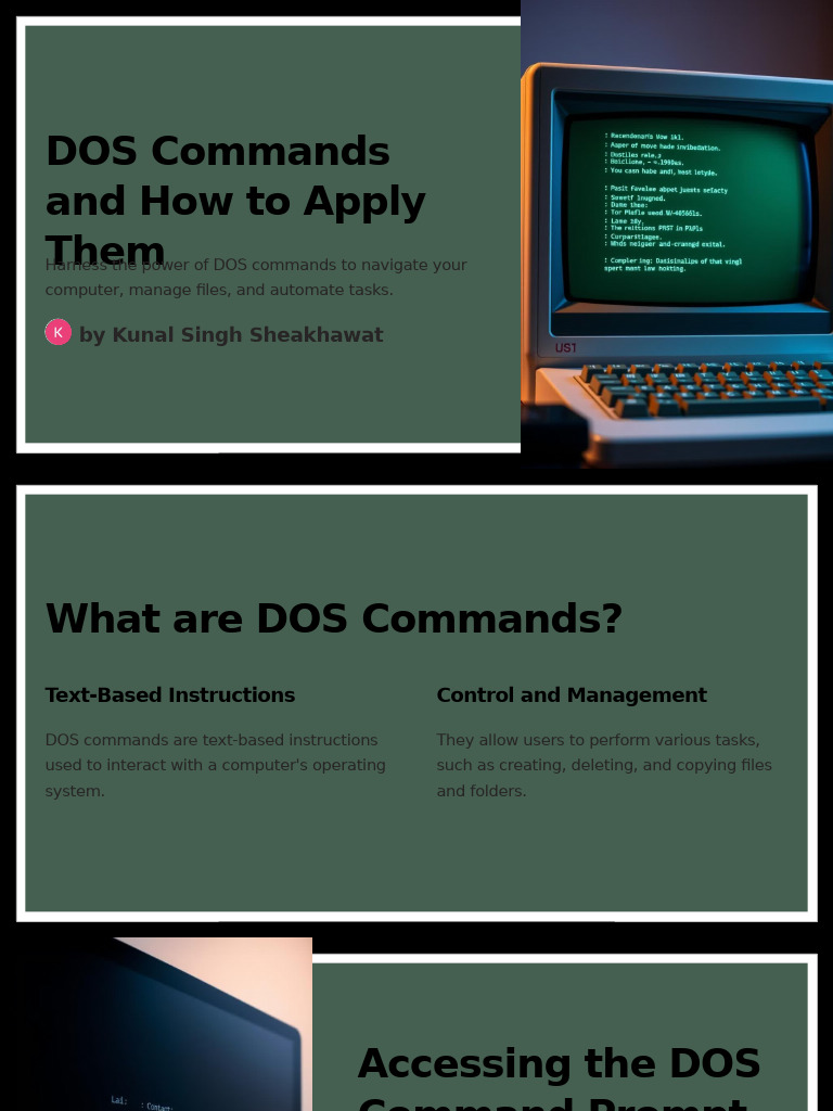 Mastering DOS Commands for File Management | PDF | Computer File | Directory (Computing)