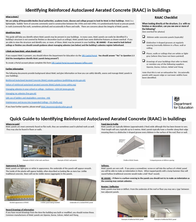 Quick Guide to Identifying Raac | PDF | Real Estate | Architectural ...