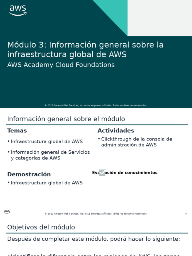 AcademyCloudFoundations Module 03A | PDF | Servicios web de Amazon | Centro de datos