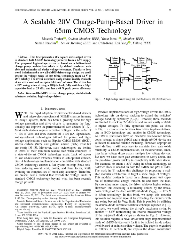 High-Voltage Driver in 65nm CMOS | PDF | Cmos | High Voltage