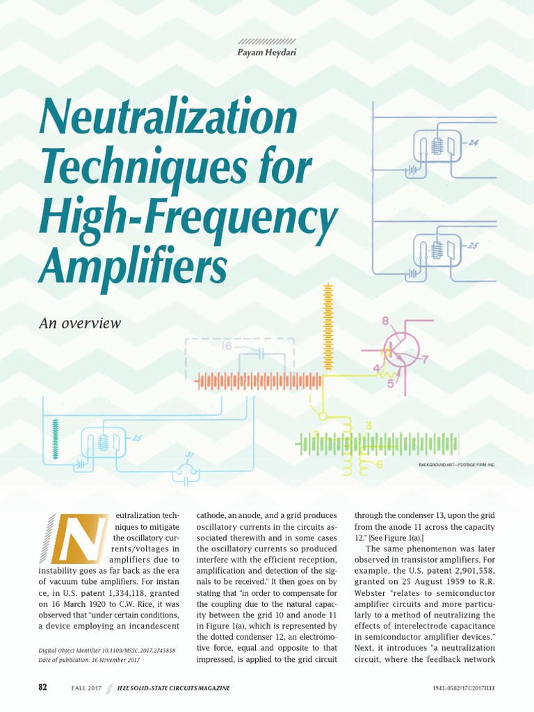 Neutralization Techniques for Amplifiers | PDF | Amplifier | Capacitance