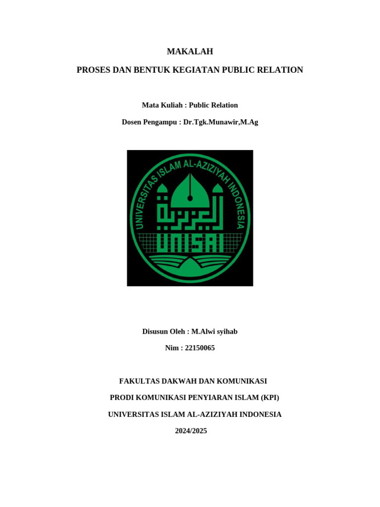 Makalah Proses Dan Bentuk Kegiatan Publi | PDF