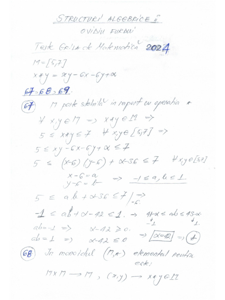 Structuri Algebrice II | PDF