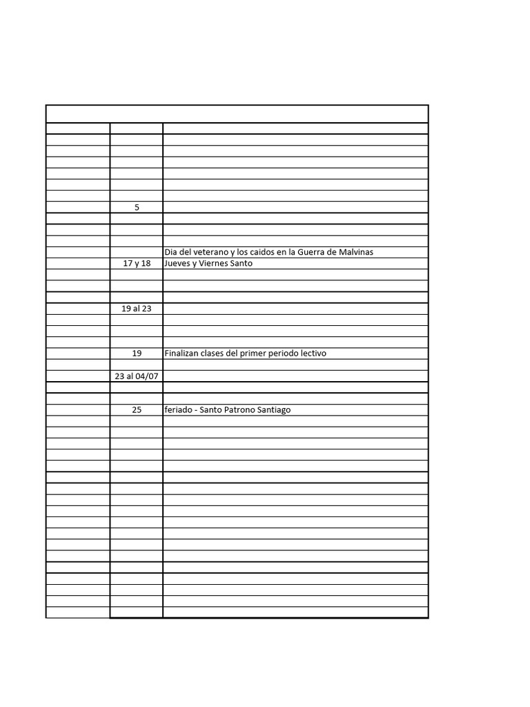 Calendario Académico FCM 2025 | PDF