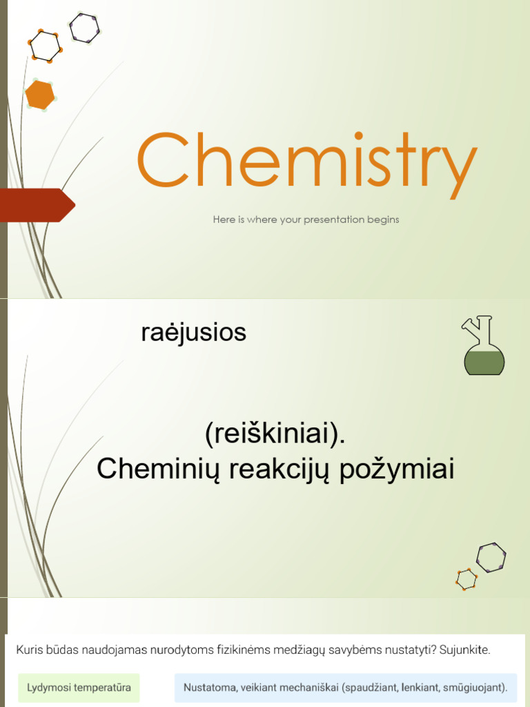 35 Pamoka Cheminiu Reakciju Rasymas - Be Atsakymu | PDF