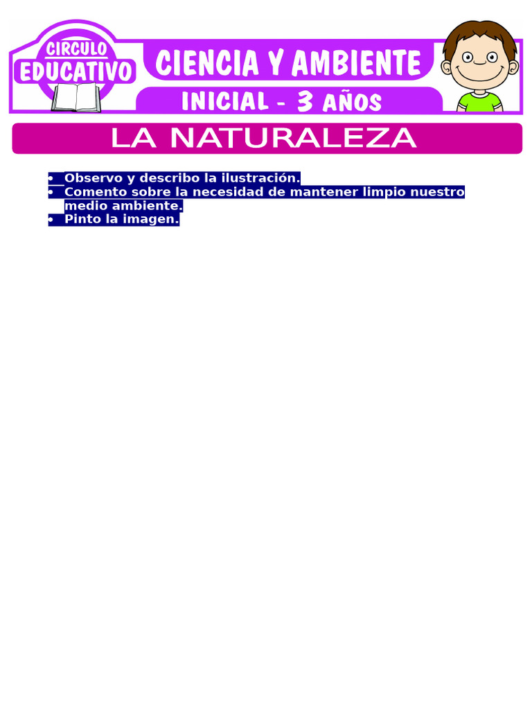 La Naturaleza para Ninos de Tres Anos | PDF