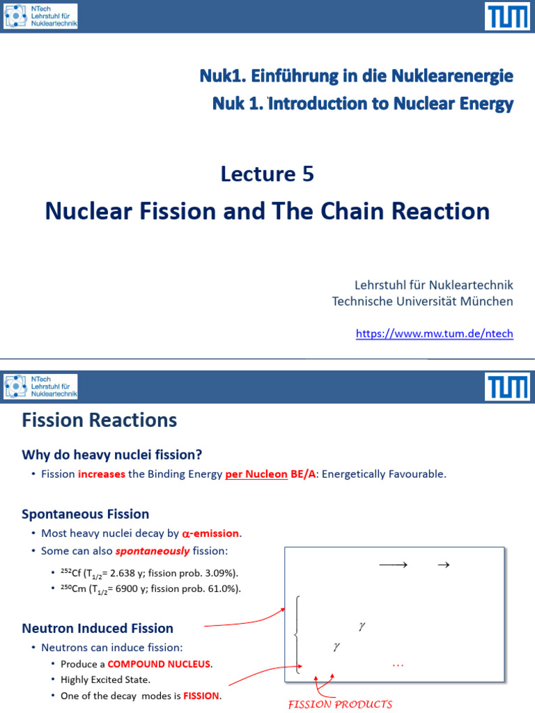 Lecture 5_Rev 1_Nuclear Fission___ the Chain Reaction_Class2 | PDF | Nuclear Fission | Neutron