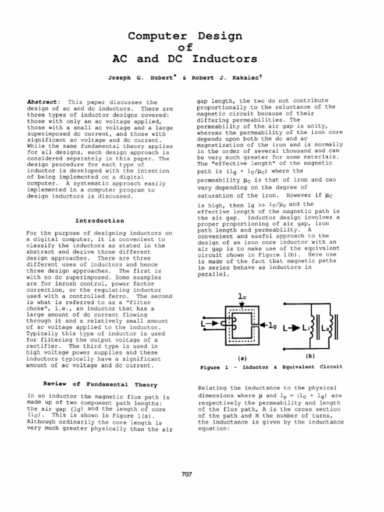 Computer Of: Design and Induct | PDF | Inductance | Manufactured Goods