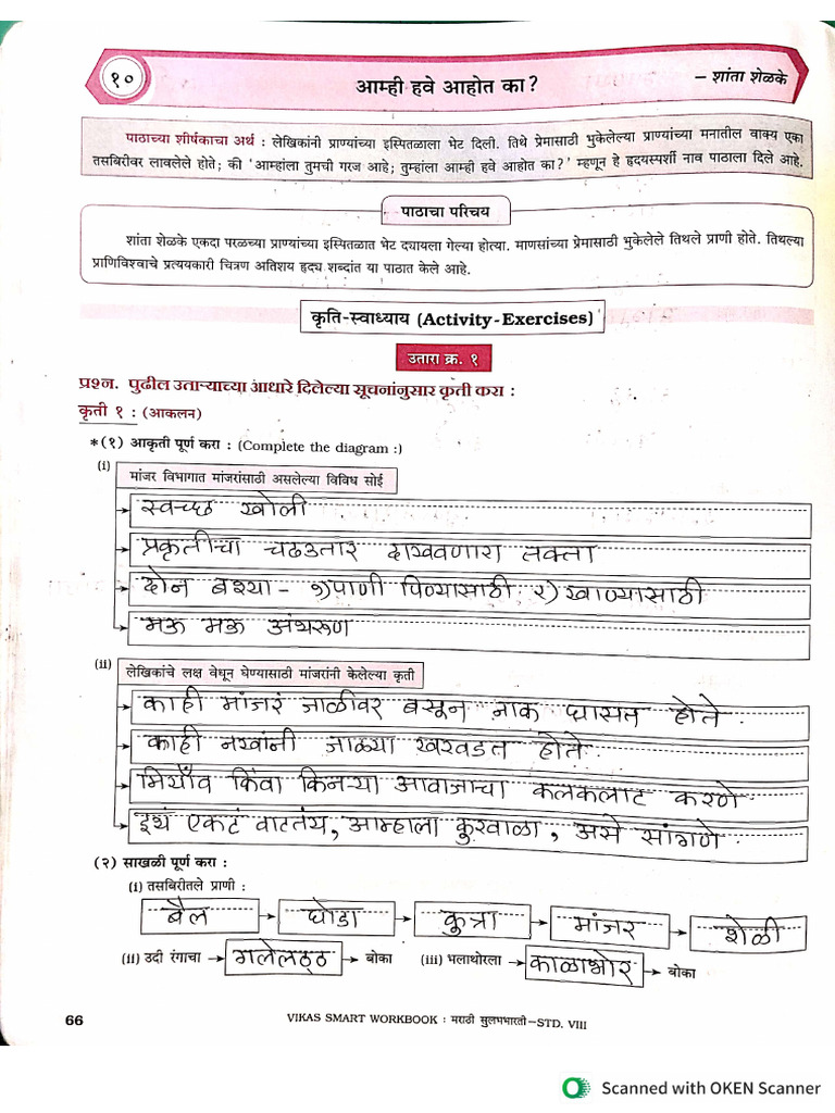 aamhi have aahot ka 8th CBSE | PDF