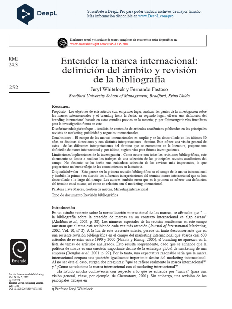 (ES) Understanding International Branding | PDF | Marca | Marketing