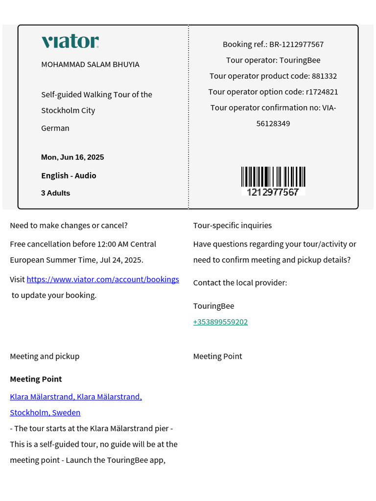 Ticket Viator-MOHAMMAD SALAM BHUYIA-BR-1212977567 | PDF | Mobile ...