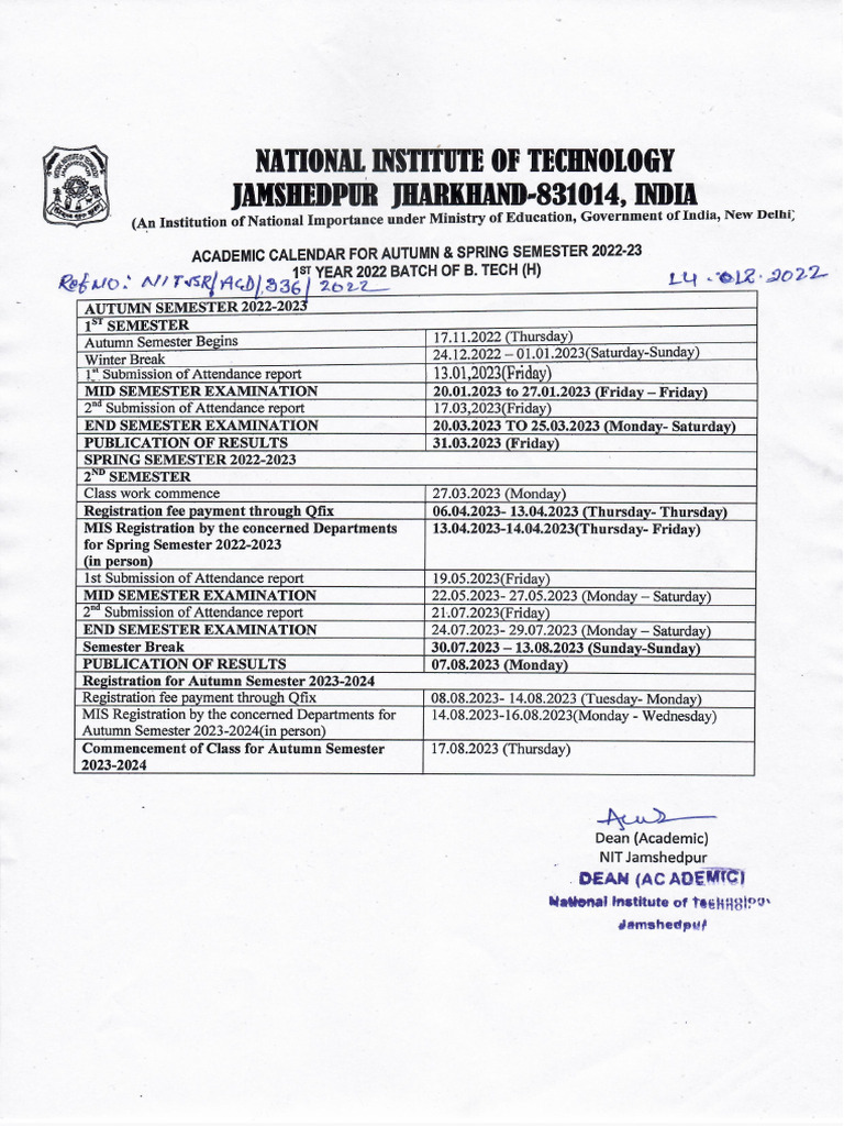 a075a5f4-26ab-490a-Ad51-A0641919dd06-Academic Calendar for Autumn and Spring Semester 2022-23 | PDF