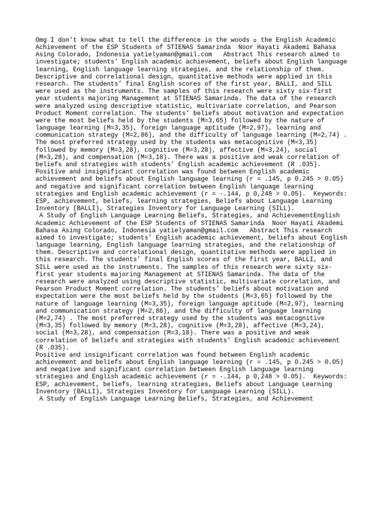 English Paper by Graham Nancy 1po4 | PDF | Metacognition | Learning