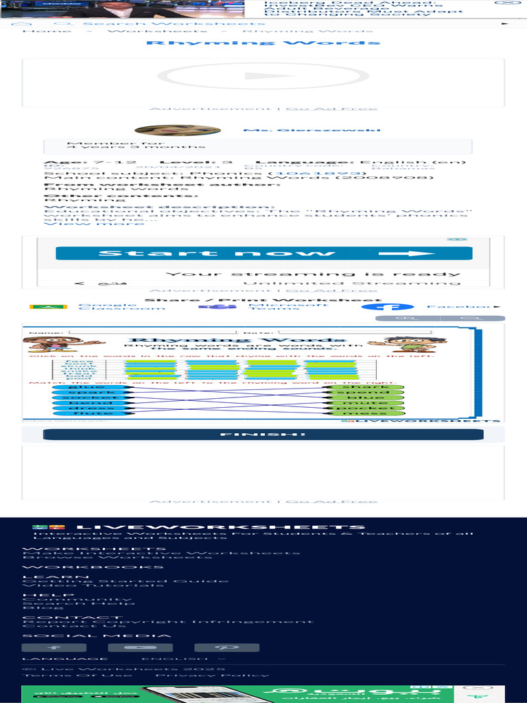 Rhyming Words Ms. Gierszewski | PDF