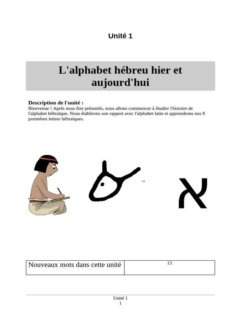 Introduction à l'alphabet hébreu | PDF | Hébreu | Voyelle