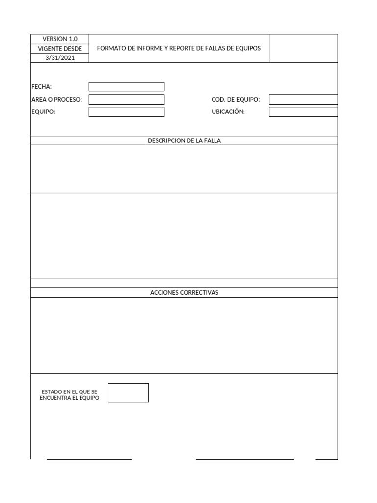 Reporte de Falla Polea | PDF