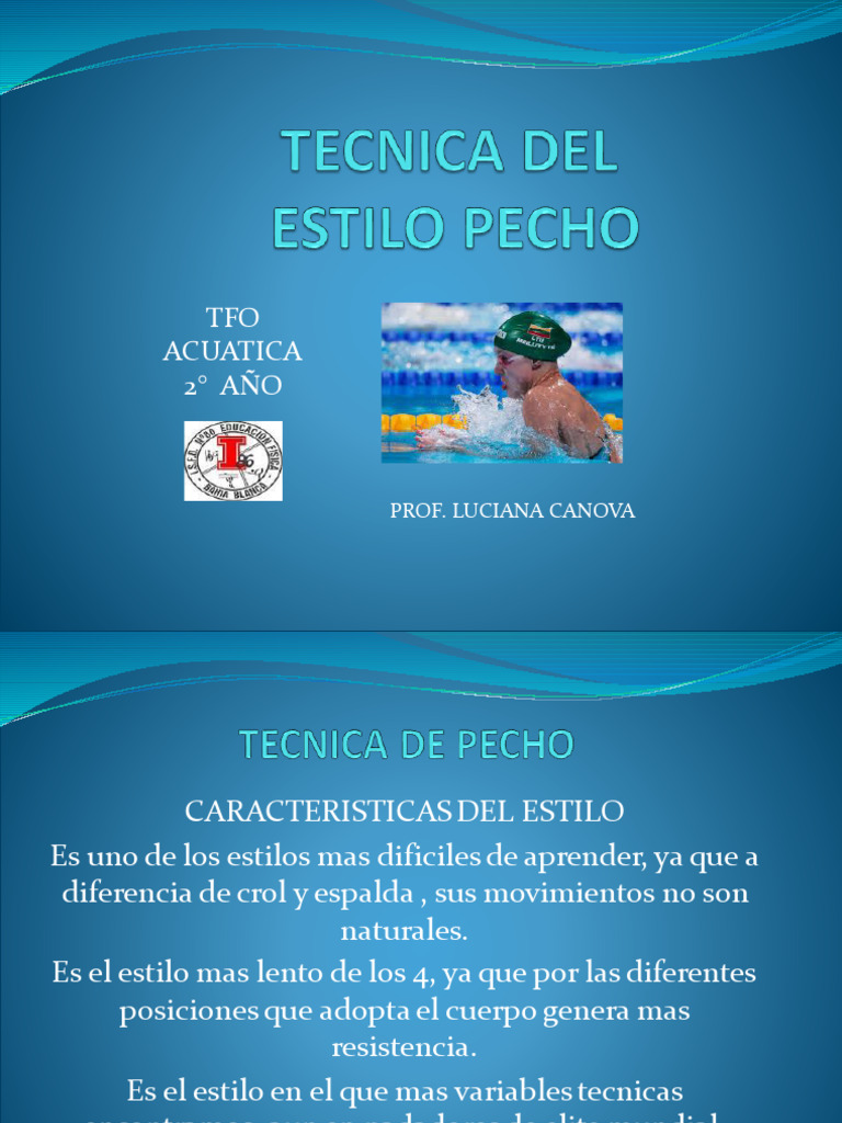 Análisis Técnico del Estilo Pecho en Natación | PDF