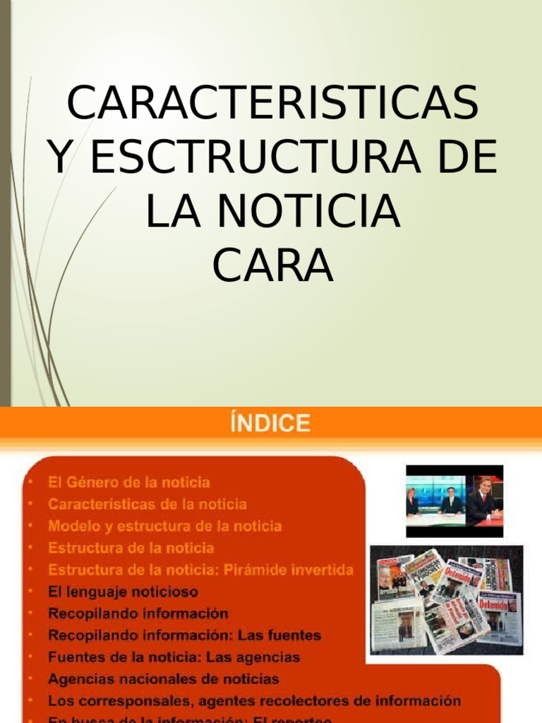 Caracteristicas y Estructura de La Noticia | PDF