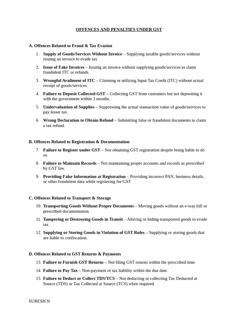 Offences and Penalties Under GST | PDF | Taxes | Fraud