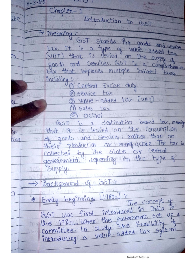 GST Chapter 1 | PDF