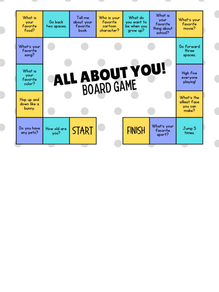 All About Me Board Game Guide | PDF