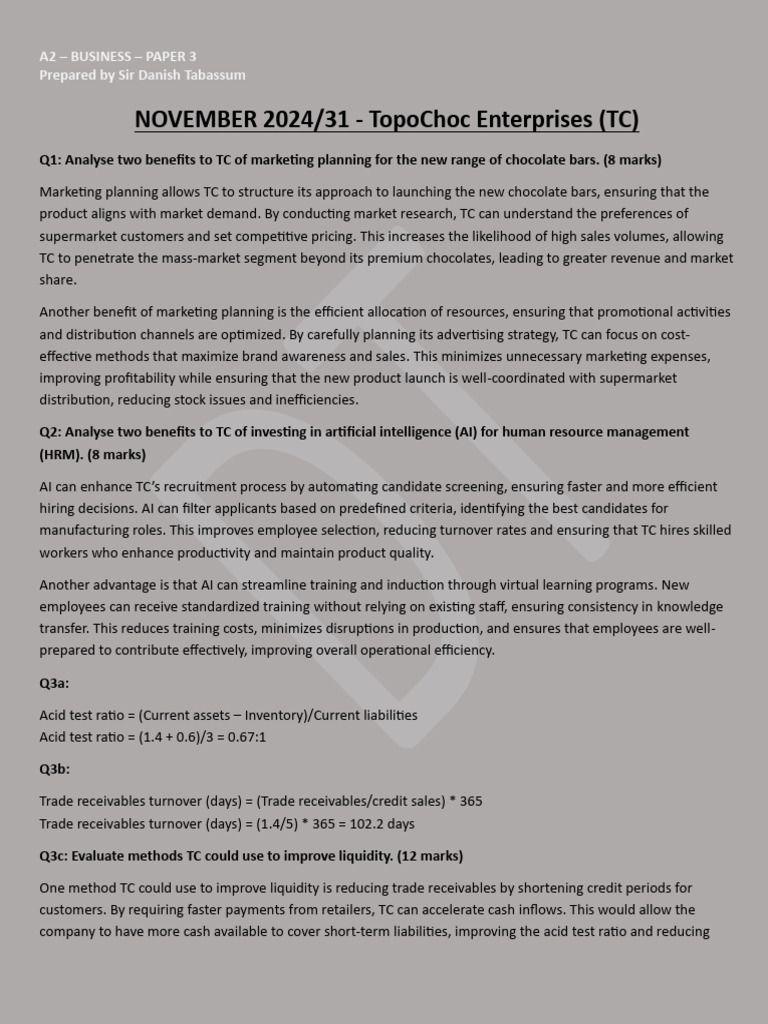 TC's Strategic Marketing and HRM Insights | PDF | Corporate Social ...