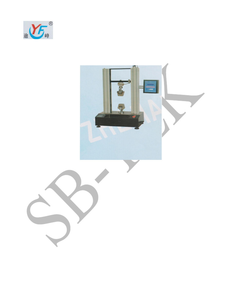 Tension Testing Machine Specifications | PDF