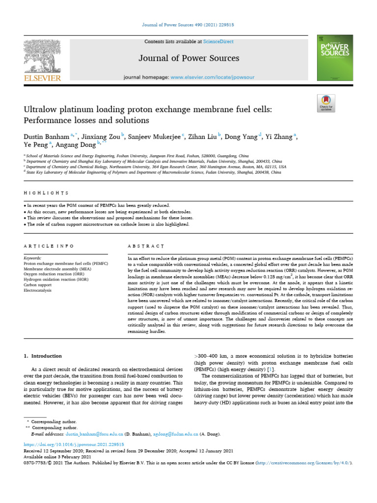 Ultralow_platinum_loading_proton_exchange_membrane | PDF | Fuel Cell | Electrochemistry