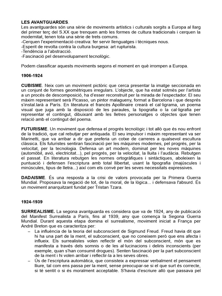 Les Avantguardes | PDF