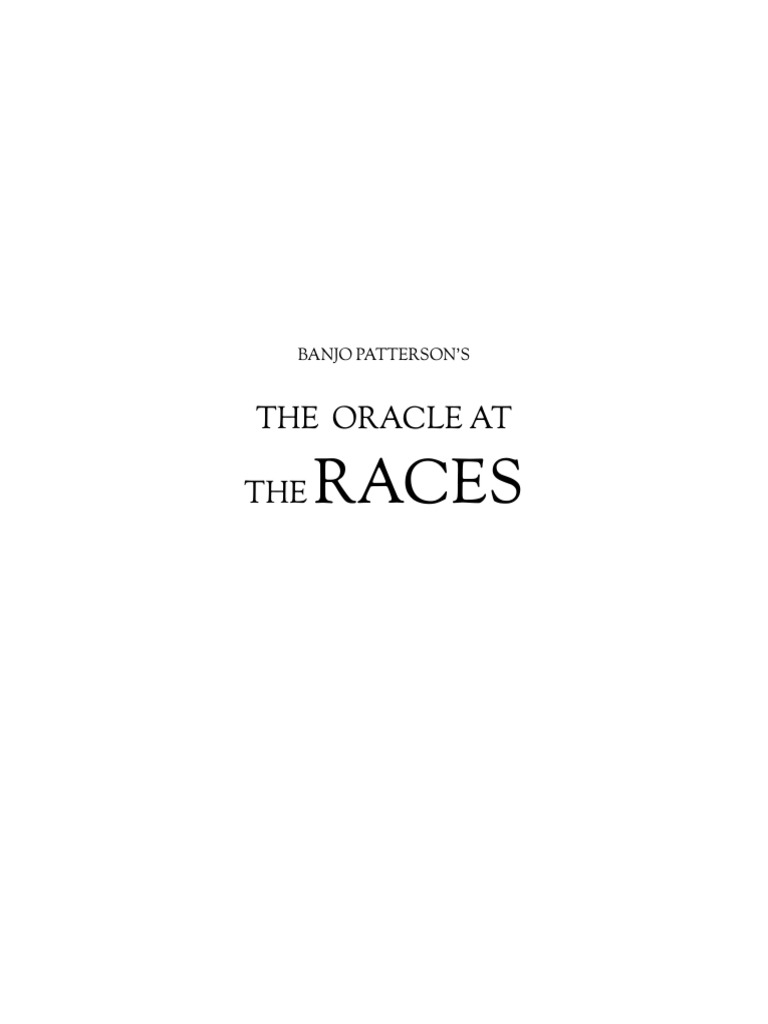 Banjo Patterson's 'The Oracle at The Races' | PDF | Thoroughbred ...