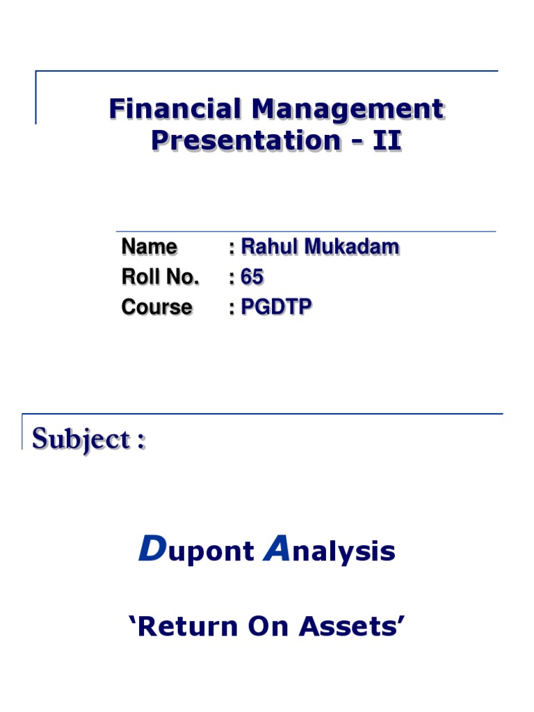 Deciphering Financial Performance: An Analysis of Return on Assets ...