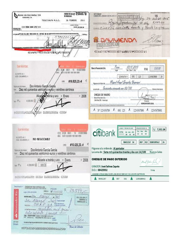 Tipos de Cheques | PDF