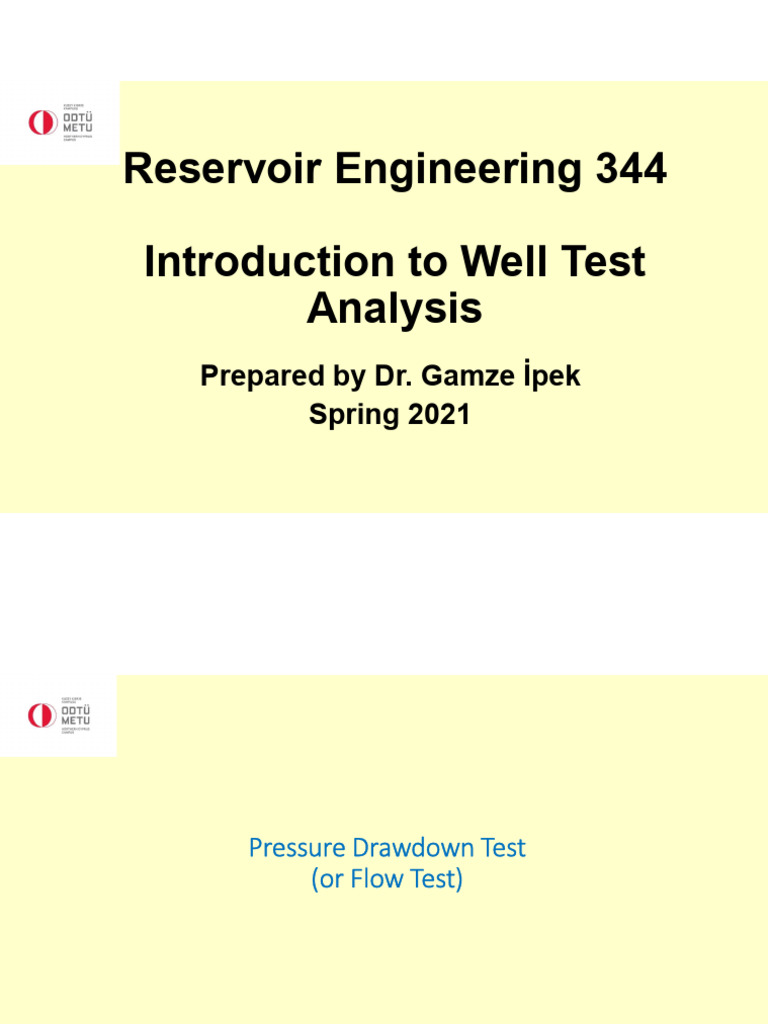 Introduction To Well Test Analysis | PDF | Petroleum Reservoir | Logarithm