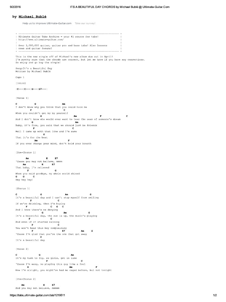 Beautiful Day | PDF